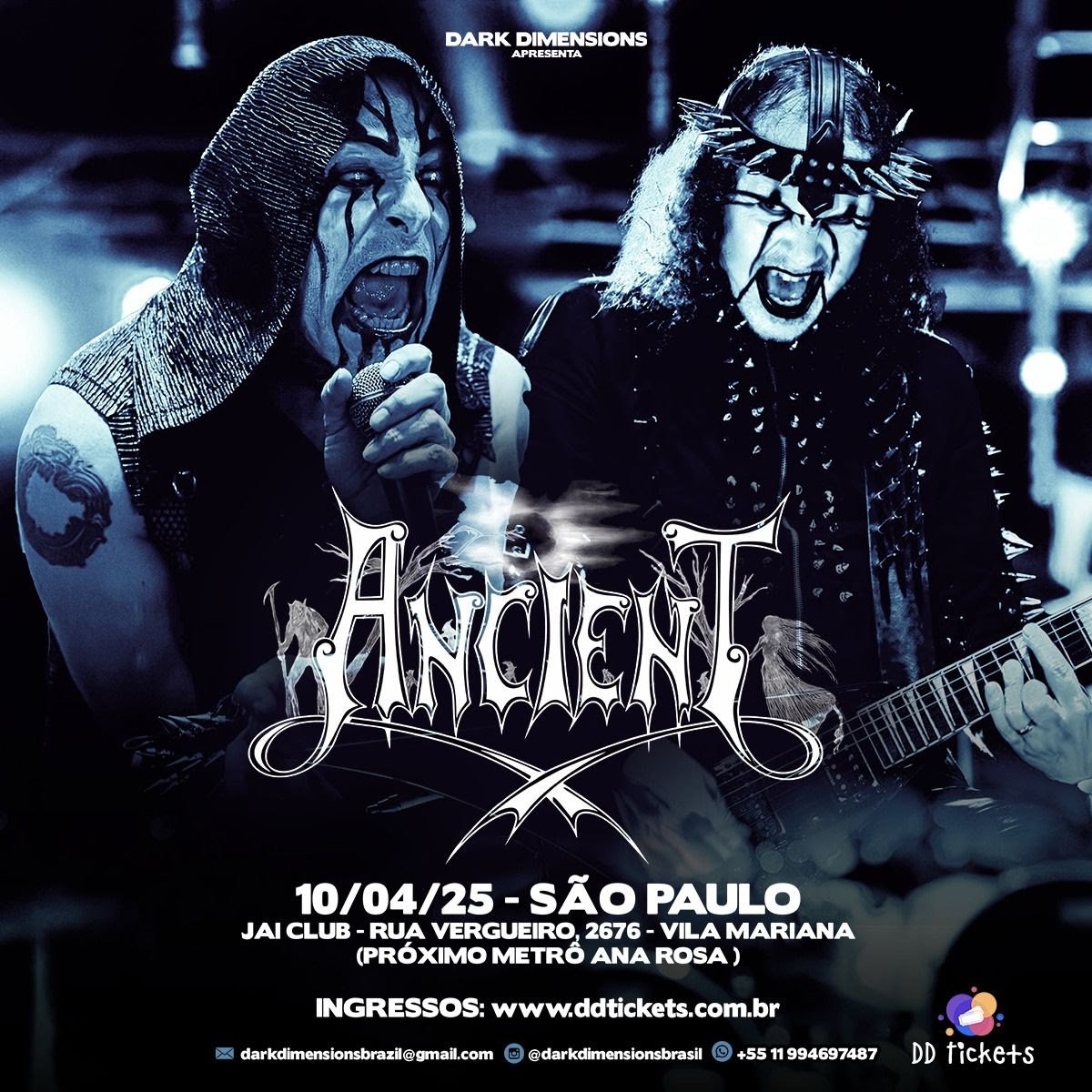 A lenda do Black/Death Metal Ancient chega a São Paulo para um ritual ...